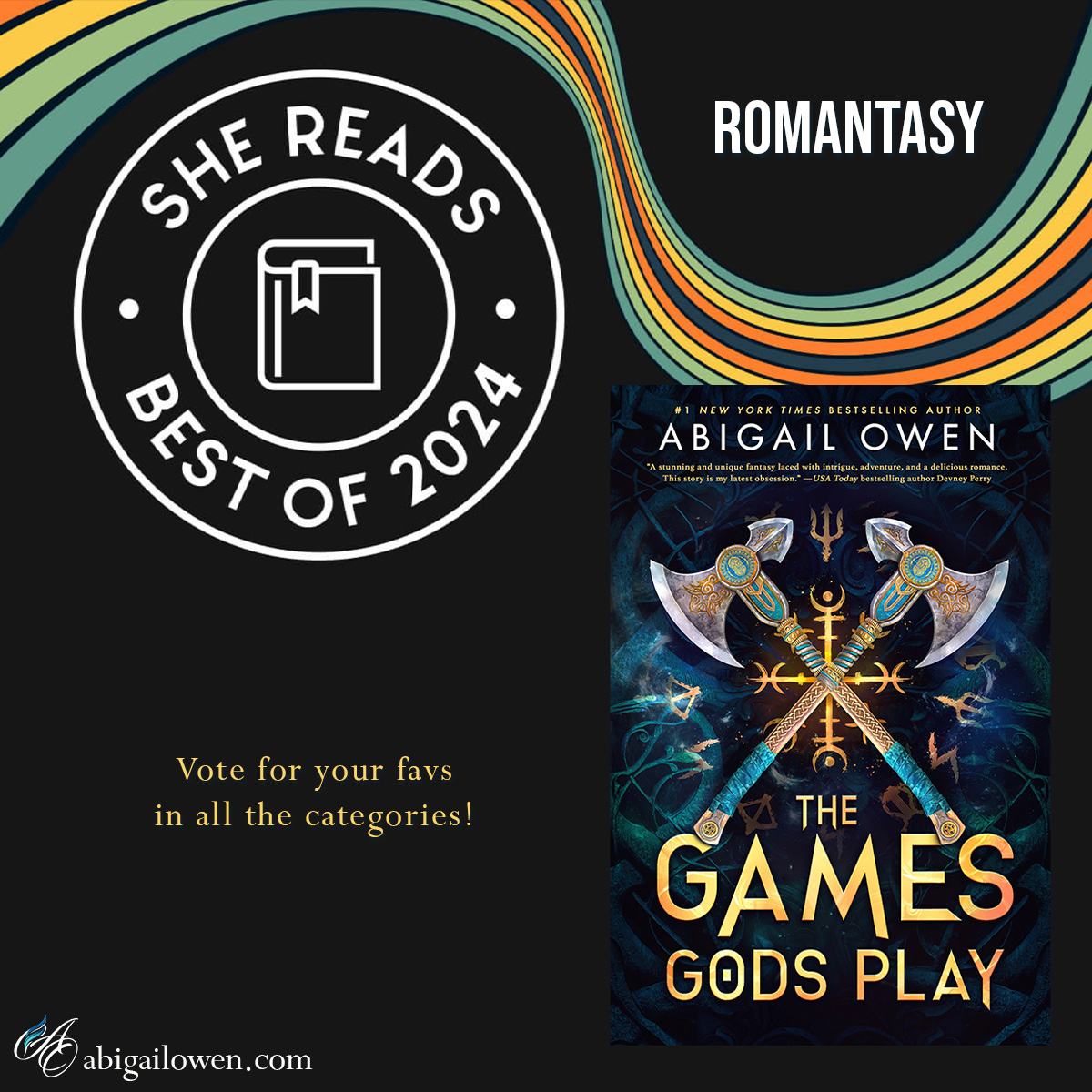 She Reads Best of 2024 for Romantasy | Voting Open – Author Abigail Owen