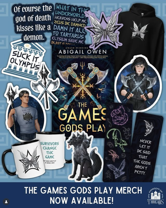 Official The Games Gods Play Merch | from Kingdom of Threads – Author ...