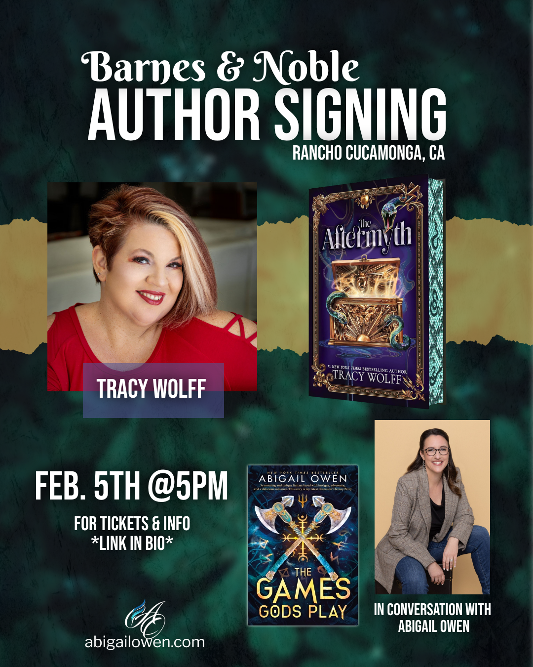 Event: Tracy Wolff Aftermyth Release – Author Abigail Owen